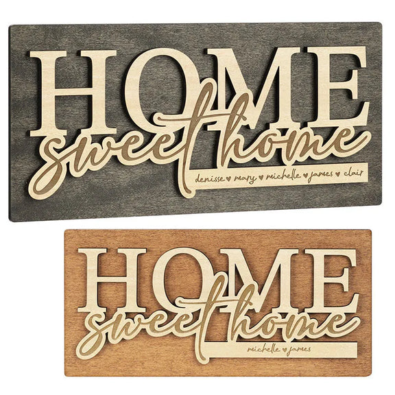 Personalized 2-Layer Home Decor Sign for Wall – GiftShire