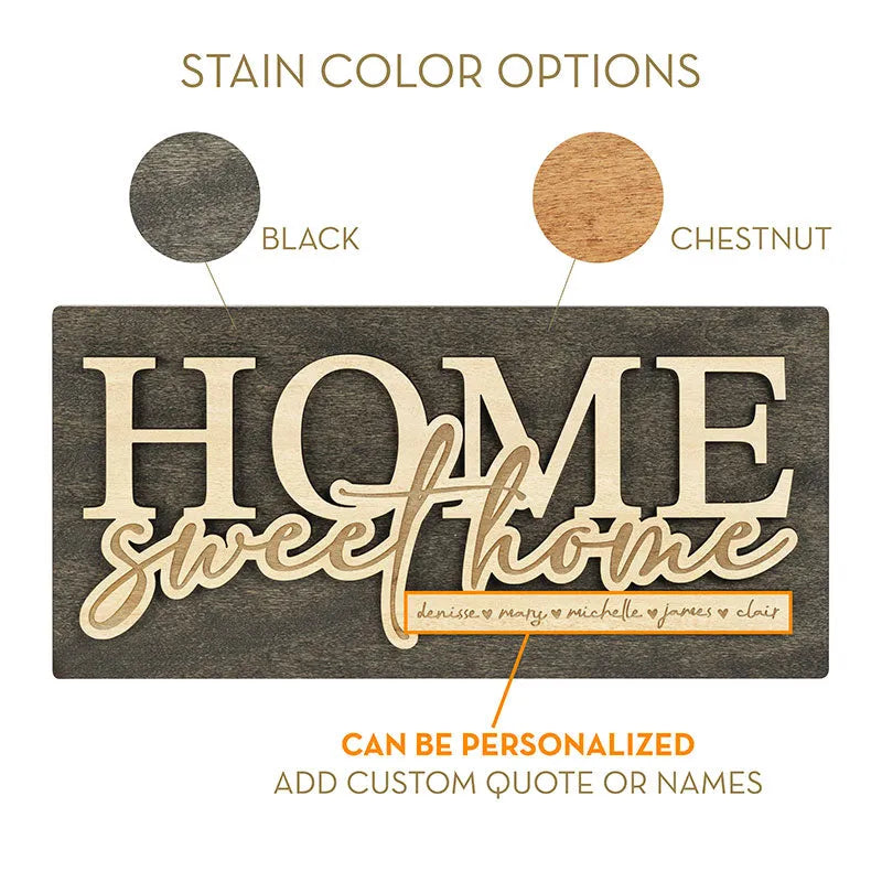 Personalized 2-Layer Home Decor Sign for Wall – GiftShire