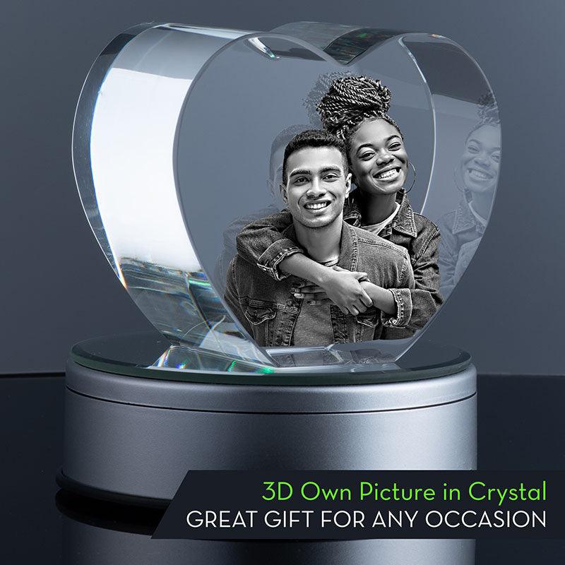 Custom Photo Crystal 3D - Heart Shape Frame – GiftShire