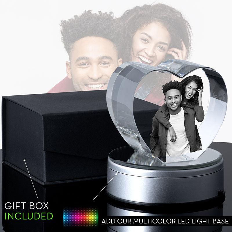 Custom Photo Crystal 3D - Heart Shape Frame – GiftShire