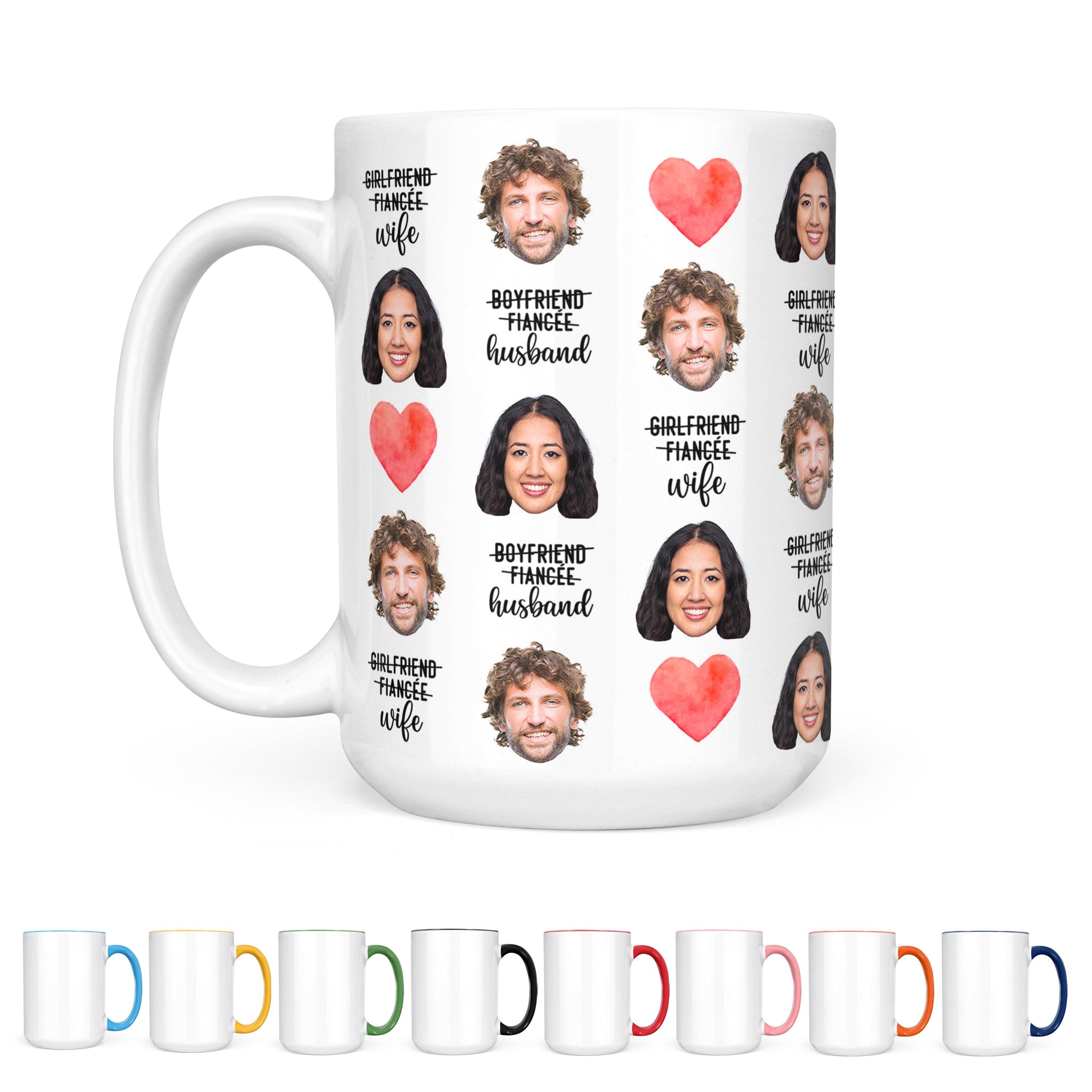 Personalized Love Mug with Newlywed Couple Face – GiftShire