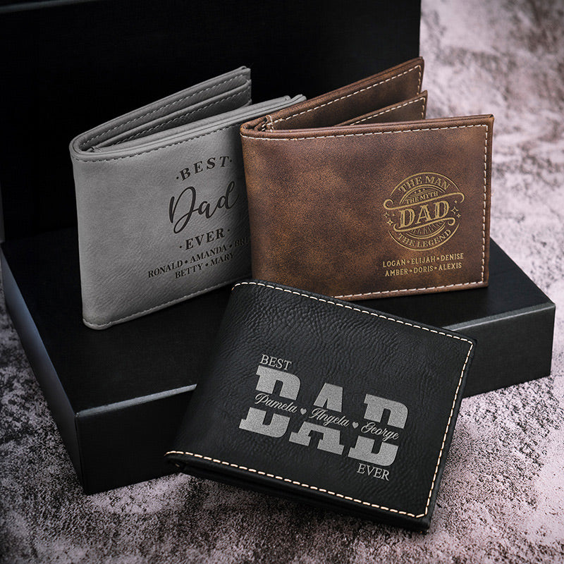 Best Dad Ever Engraved Wallet from Children – GiftShire