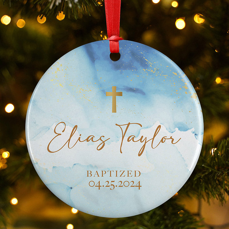 Blue Baptism Ornament for Kids – GiftShire