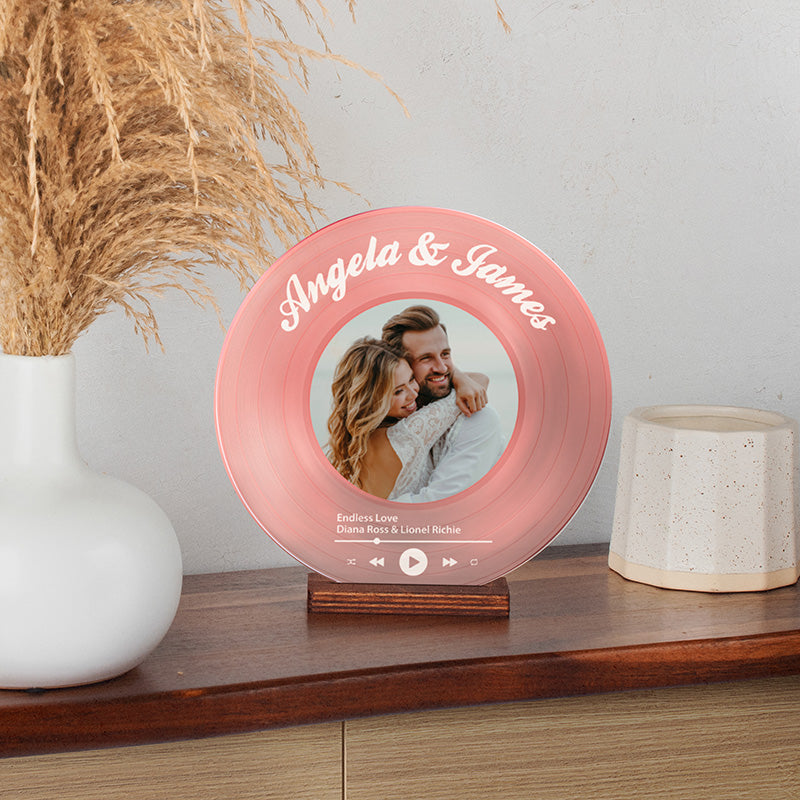 Color-Blend Vinyl-Inspired Photo Print Record for Couples – GiftShire