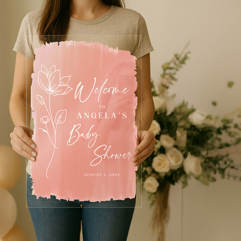 Custom Baby Shower Acrylic Board – Welcome Sign for Baby Shower – GiftShire