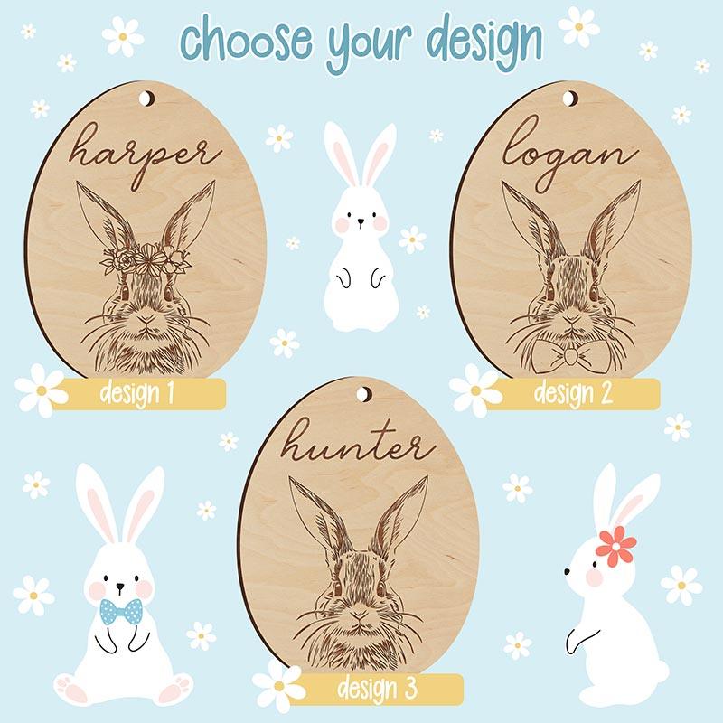 Custom Easter Bunny Name Tag – GiftShire