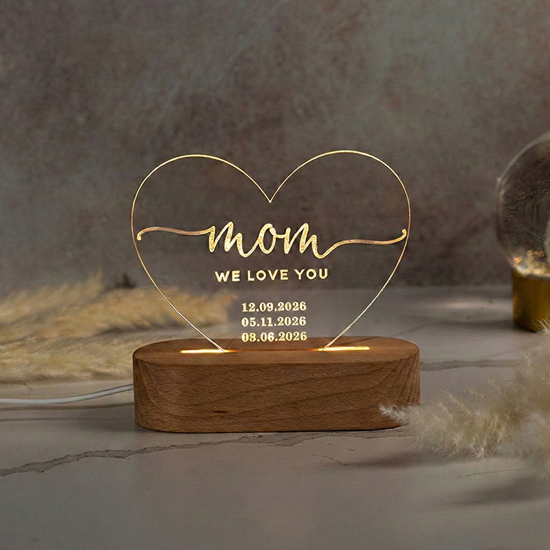 Custom Engraved Mom Night Light – GiftShire
