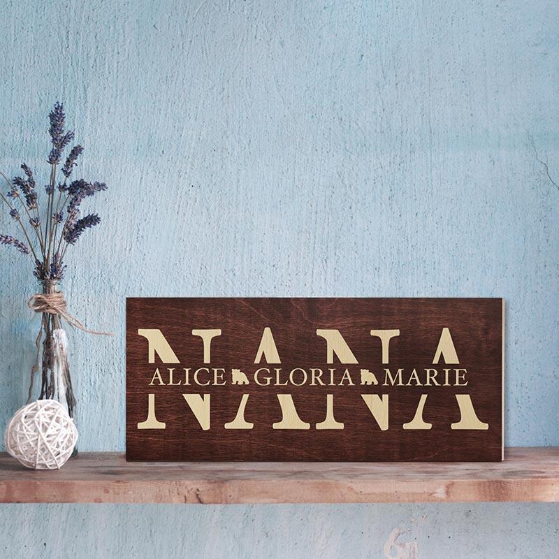Custom Nana Name Sign – GiftShire