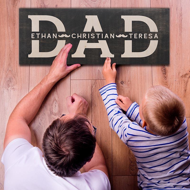 Custom Wooden Dad Sign - Stylize with Font & Icon – GiftShire