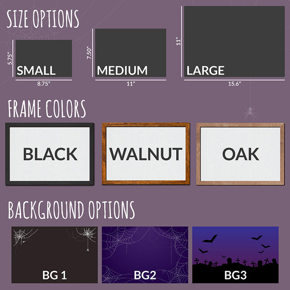 Custom Wooden Frame Ghost Family Sign – GiftShire