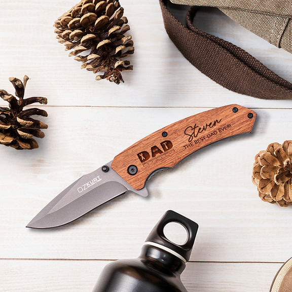Engraved Pocket Knife with Text & Custom Logo – GiftShire