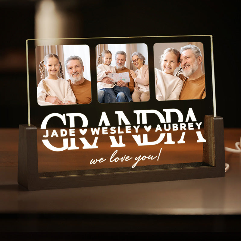 Glowing Photo Frames and Night Lights for Dad – Custom Gifts for Grand ...