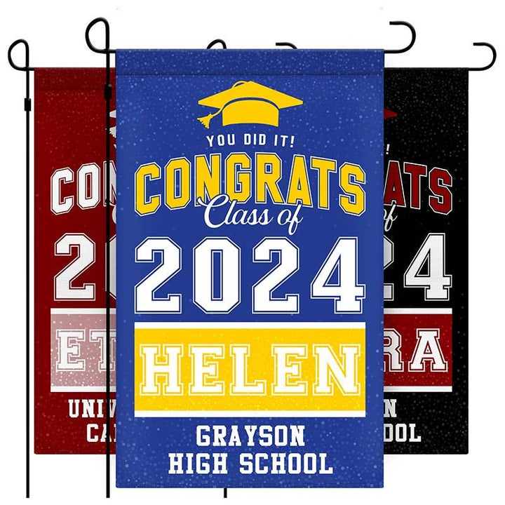 Custom Graduation Flag, Graduation Garden Flag – GiftShire
