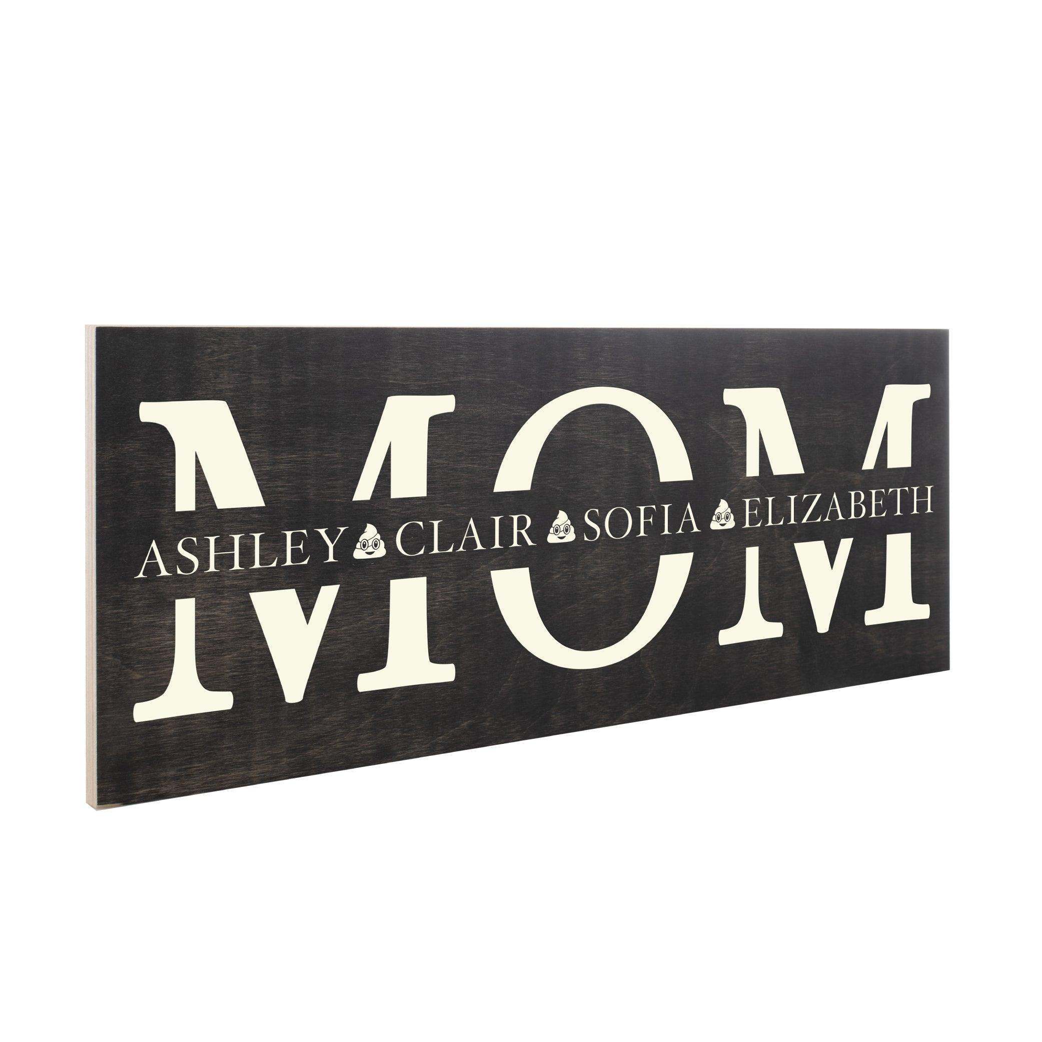 Mom Personalized Wooden Sign with Kids Names – GiftShire