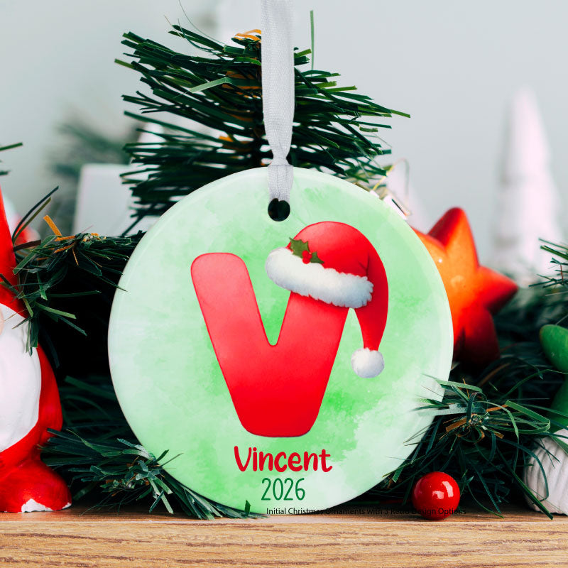 Initial Christmas Ornaments with 3 Retro Design Options – GiftShire