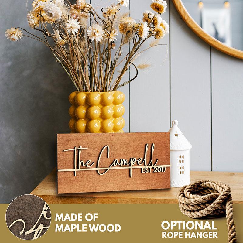Laser Cut Family Name Sign For Wall – GiftShire