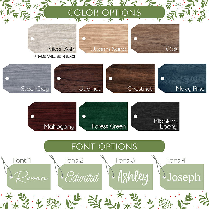 Personalized Wooden Name Tag for Gifts - Custom Hanging Name Tags ...