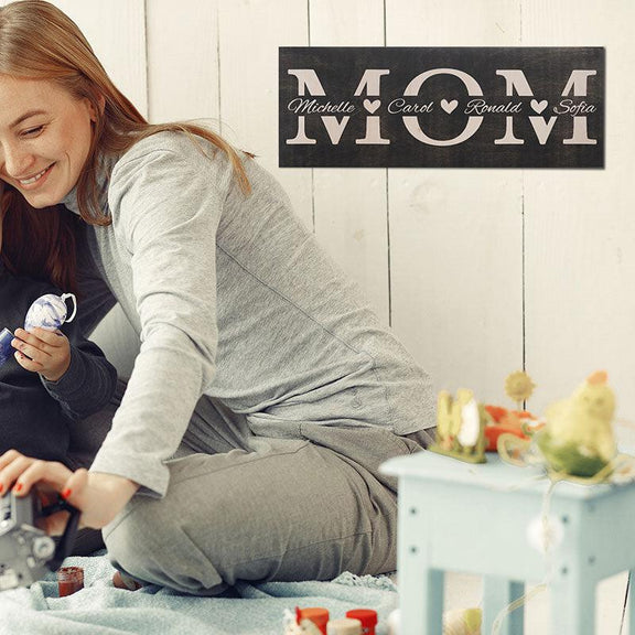 Personalized Mother's Day Mom Sign With Children Names – GiftShire