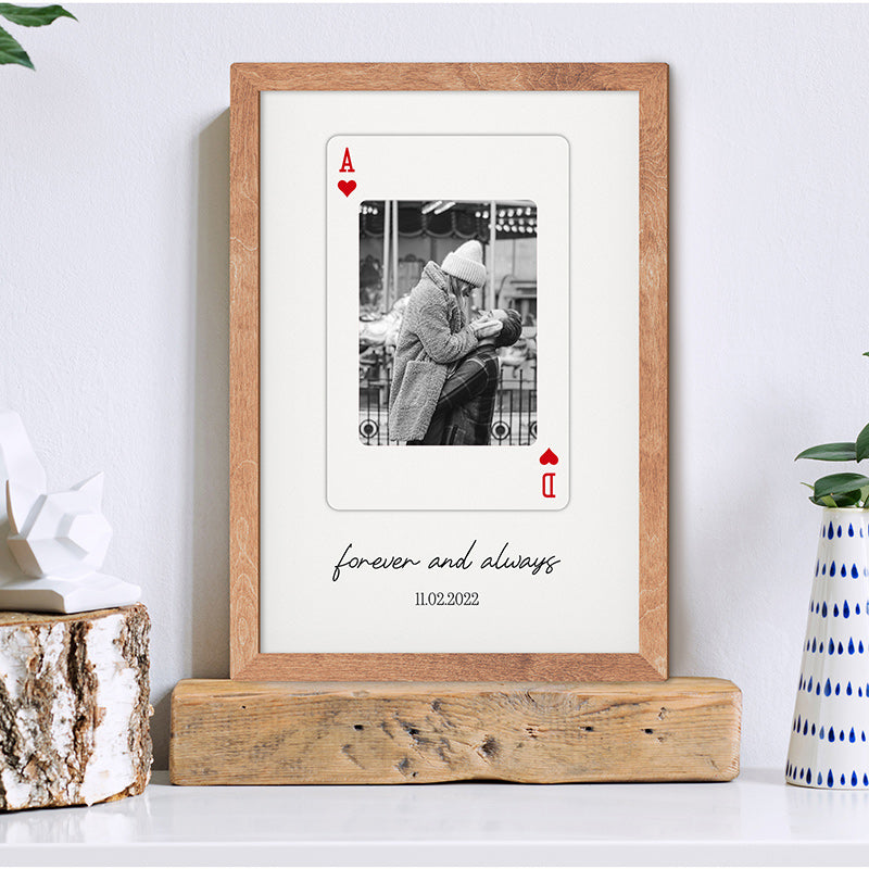 Personalized Playing Card Photo Frame for Couples – GiftShire