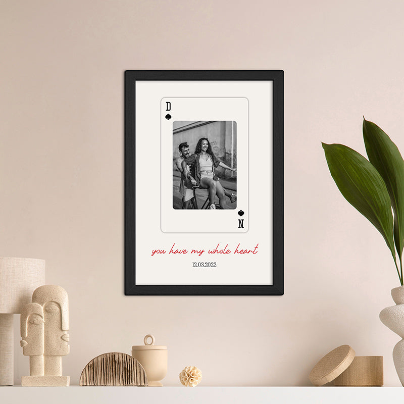Personalized Playing Card Photo Frame for Couples – GiftShire