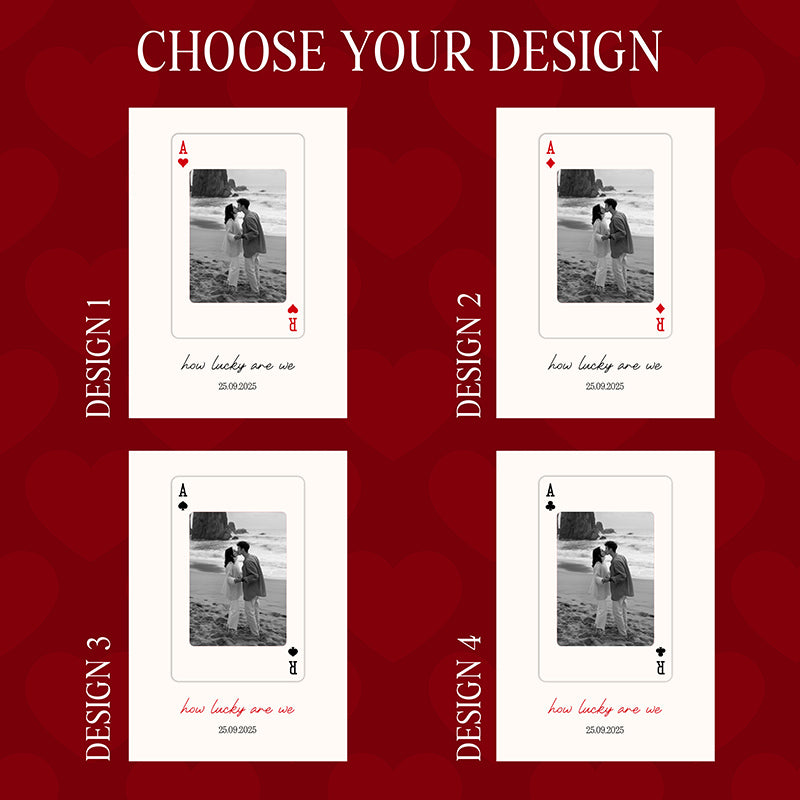 Personalized Playing Card Photo Frame for Couples – GiftShire