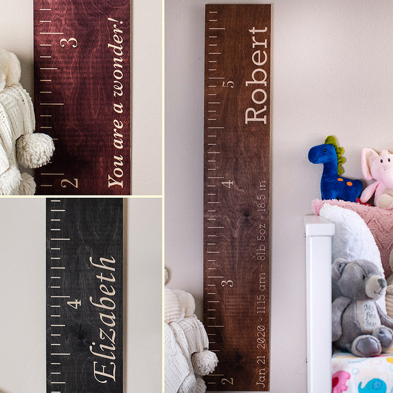 Personalized Wooden Chart, Growth Chart for Kids, Boys, Girls – GiftShire