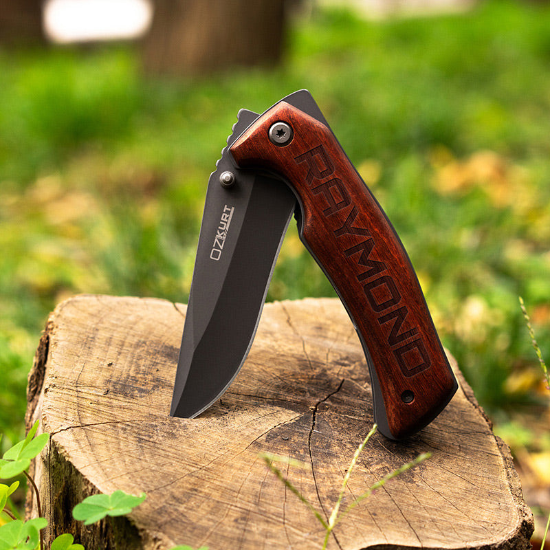 Plain Oak Pocket 3 Piece Personalized Ozkurt Knives Set – GiftShire