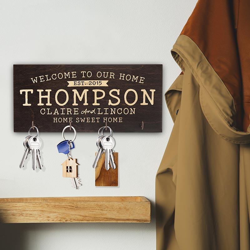 Personalized Key Hanger - Highly Precise Wooden Engraved – GiftShire