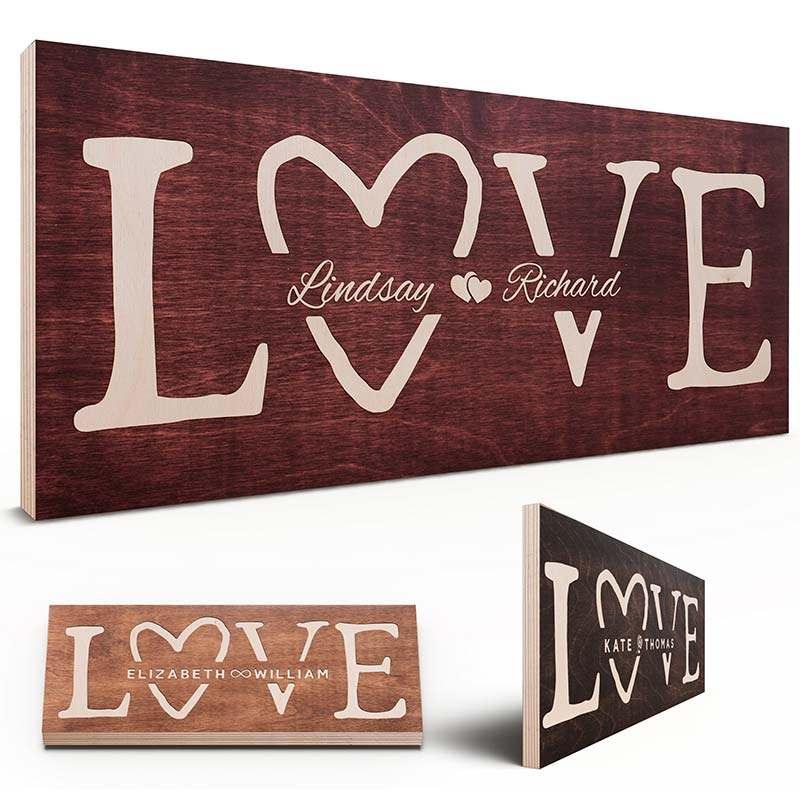 Icon Couple Love Sign with his & her name – GiftShire