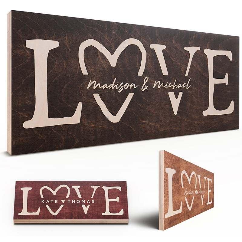 Icon Couple Love Sign with his & her name – GiftShire