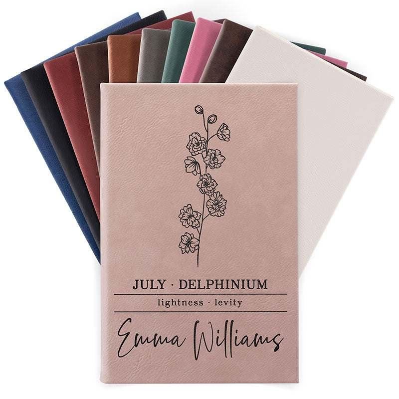 Personalized Notebook - Your Name with Birth Flower – GiftShire
