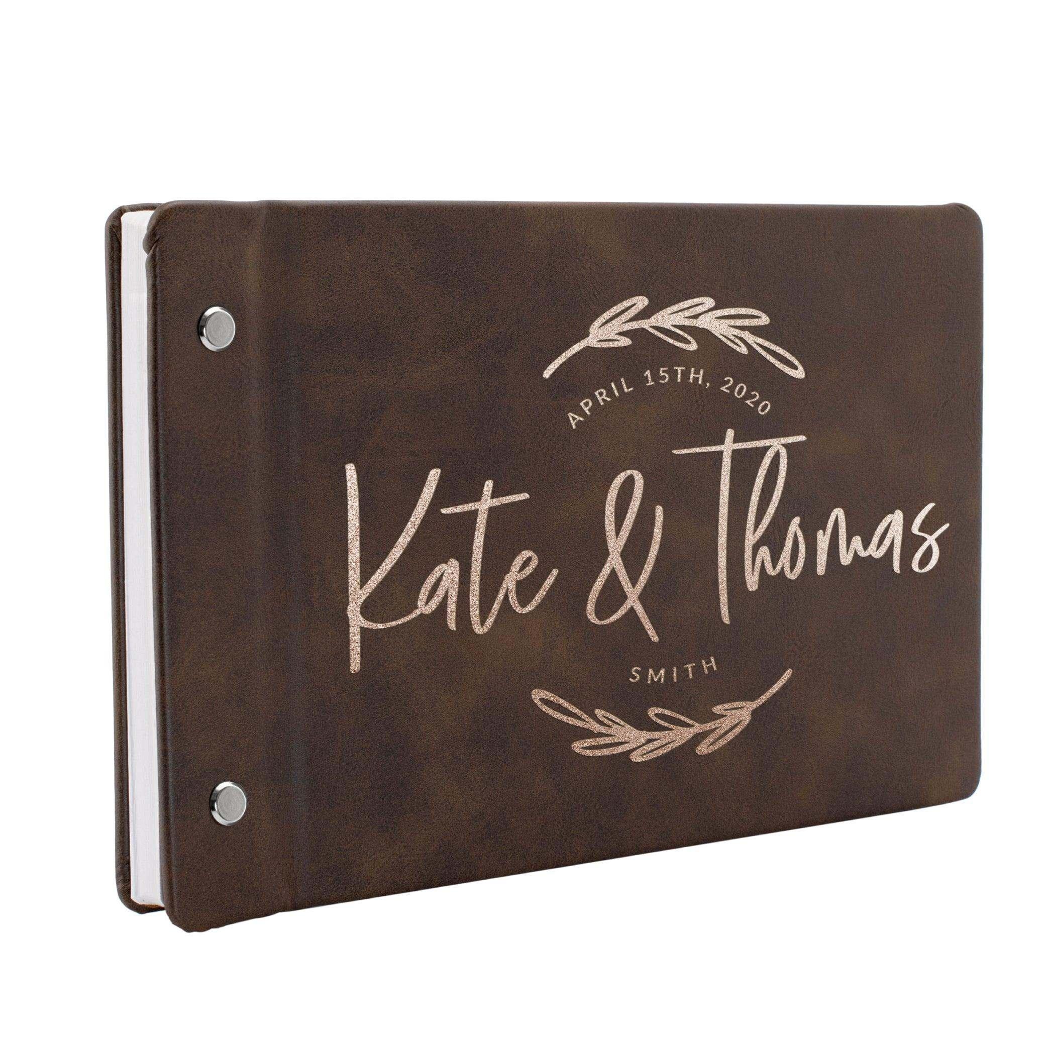 Oval Floral Design Guestbook - Personalized with Names – GiftShire